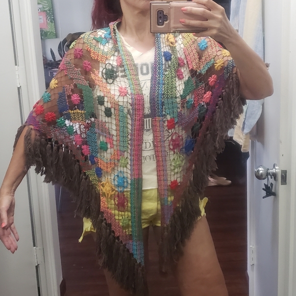 Lu Brink | Accessories | Lu Brink Made In Brazil Floral Crochet Granny ...